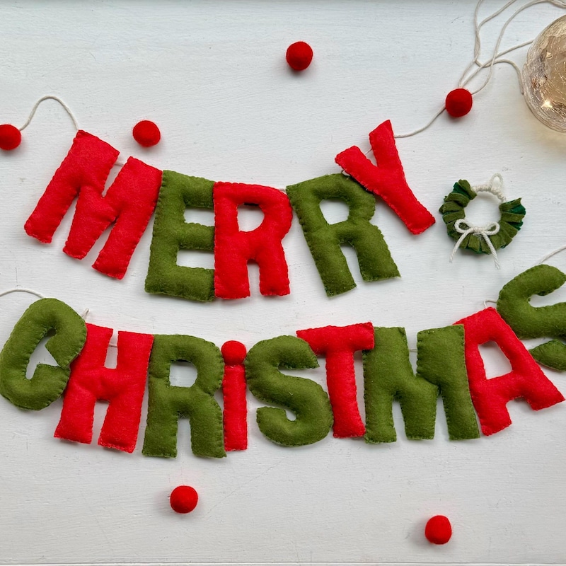 Merry and Bright Banner - Etsy