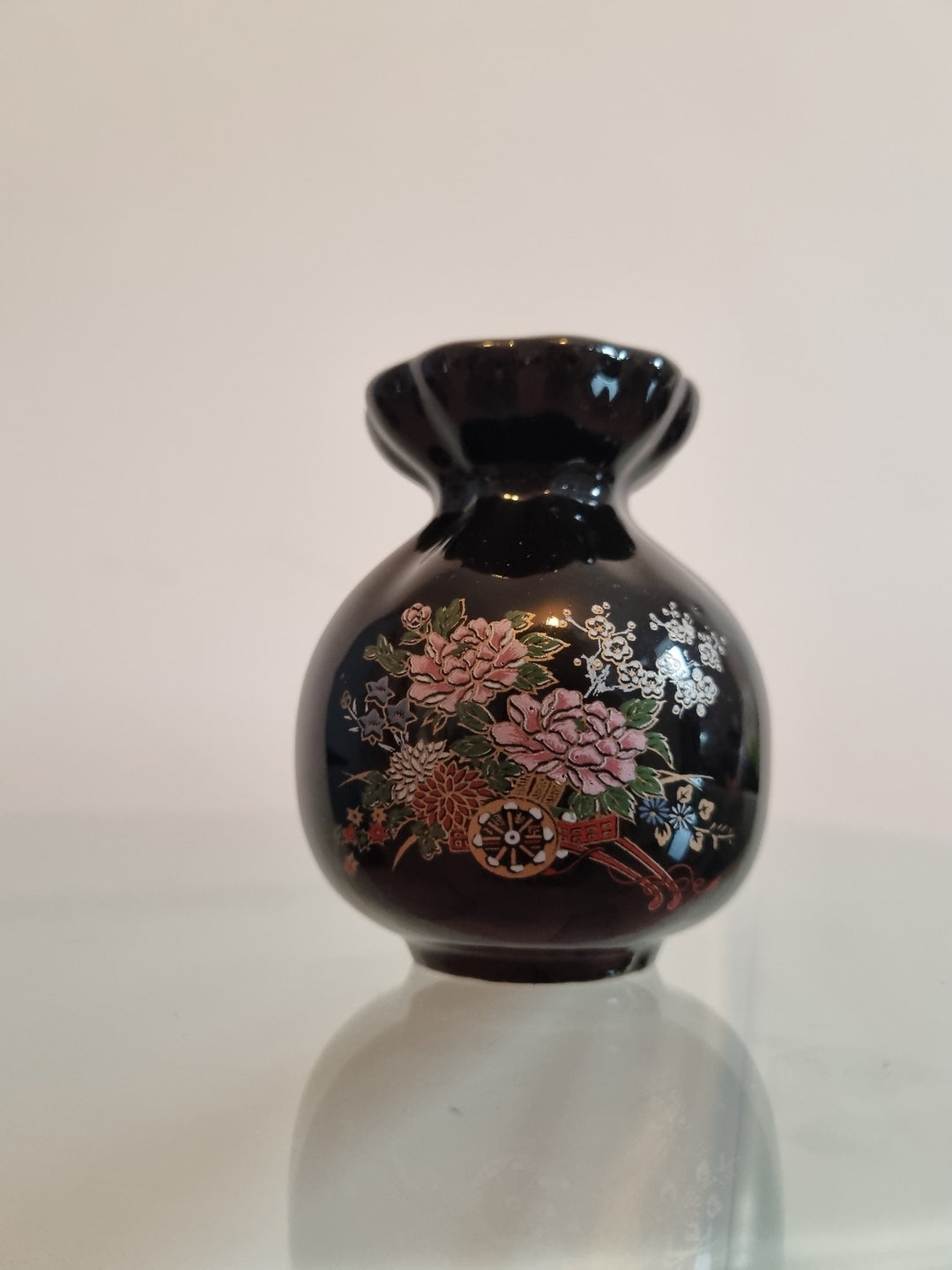 Vintage Small Floral Vase Made in Shibata Japan - Etsy