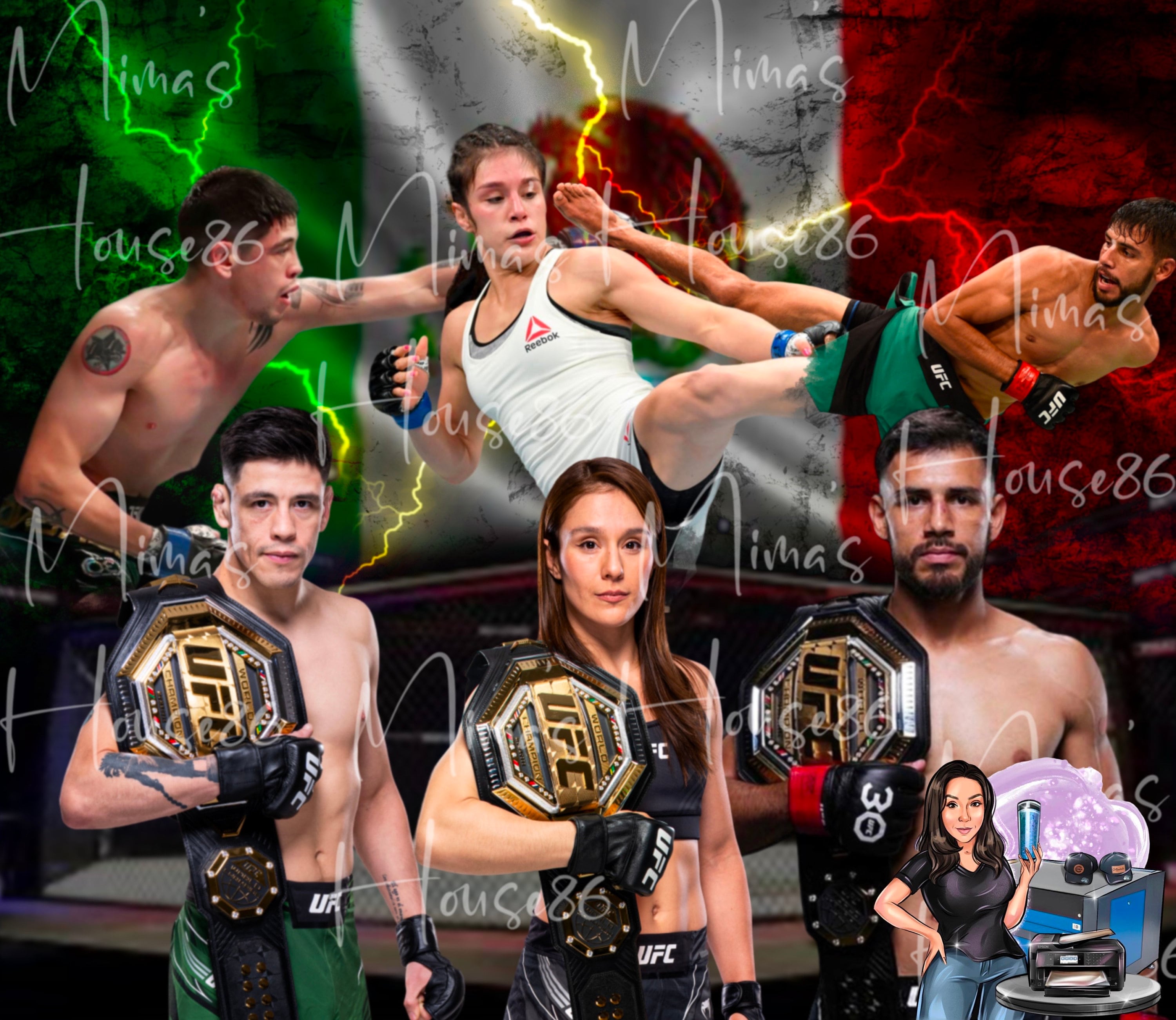 Mexican UFC Champs 2023 20oz Sublimation Tumbler PNG - Etsy