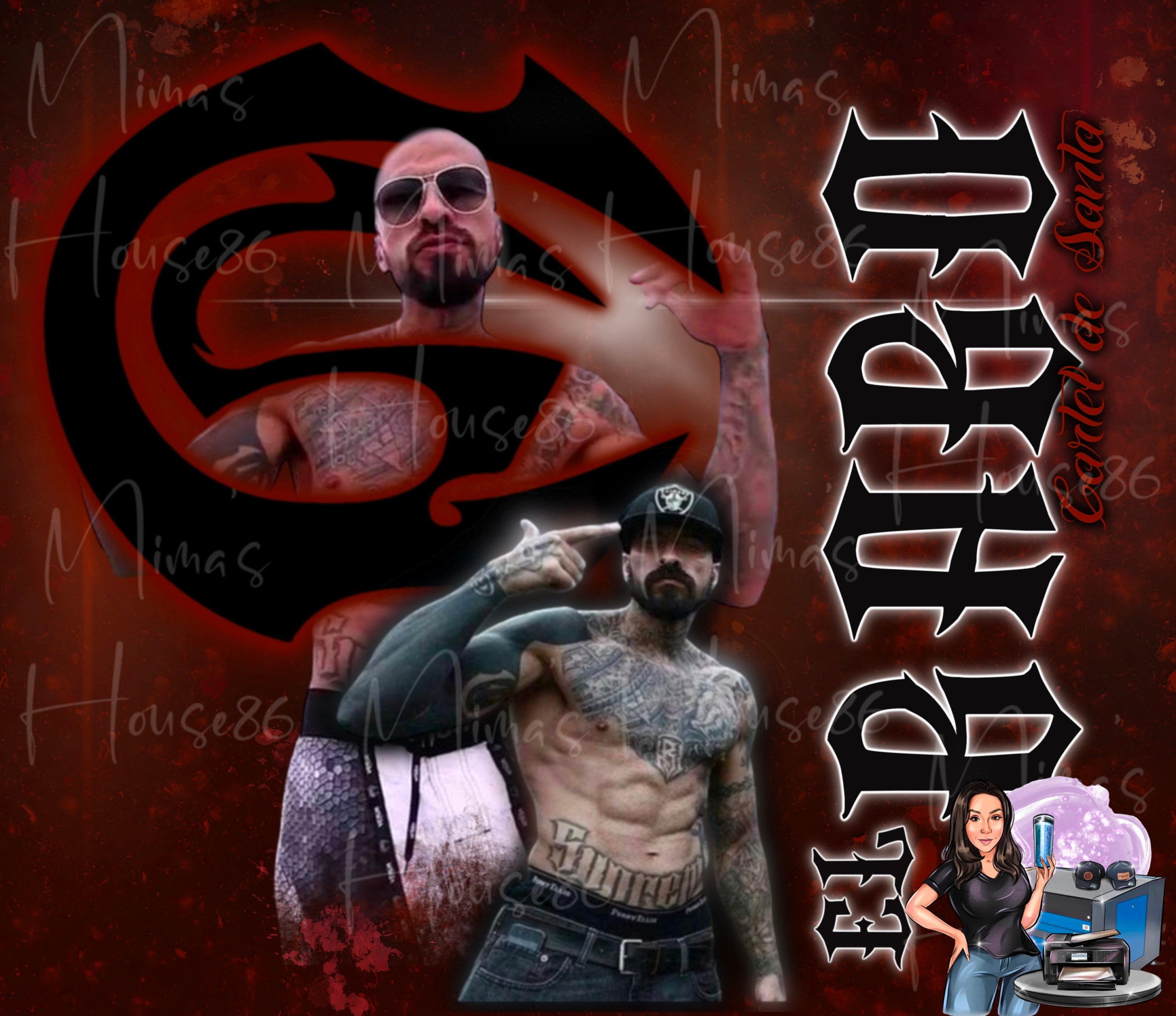 El Babo Cartel De Santa 20oz Sublimation Tumbler PNG - Etsy