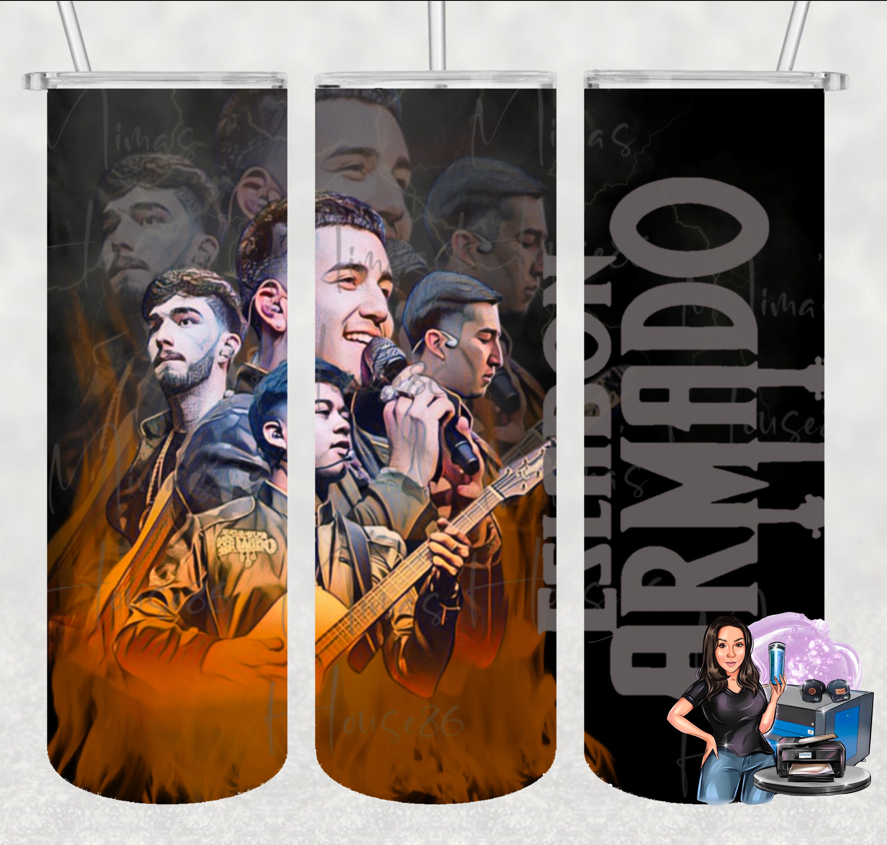 Eslabon Armado 20 Oz Tumbler PNG - Etsy