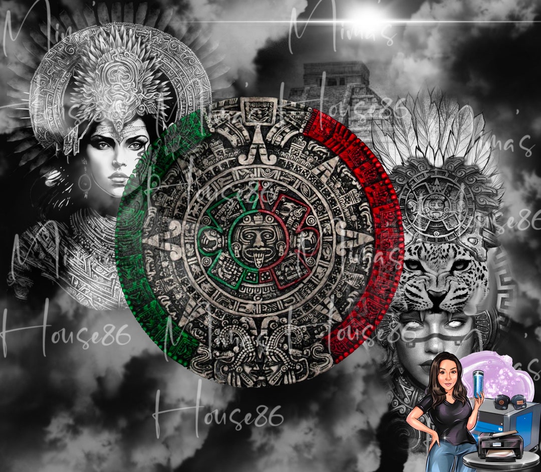 Vaso Sublimación Azteca Mujer Guerrera 20oz PNG - Etsy México