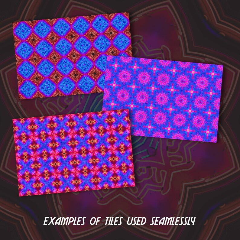 Neon Lights Collection 1 Digital Paper - Scrapbook Paper - Decoupage ...