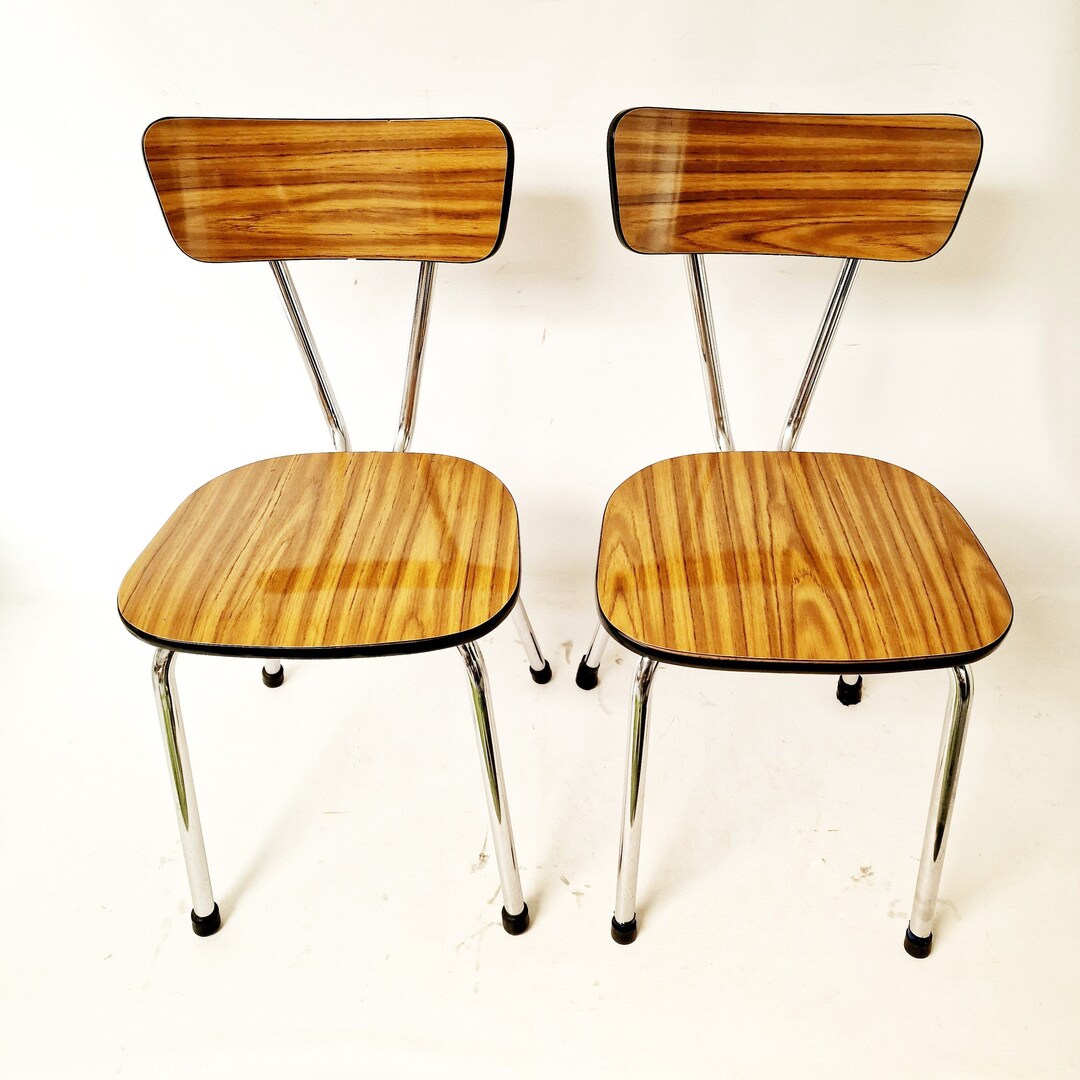 Vintage Set of 6 Formica Dining Chairs Approx. 1960 Vintage - Etsy