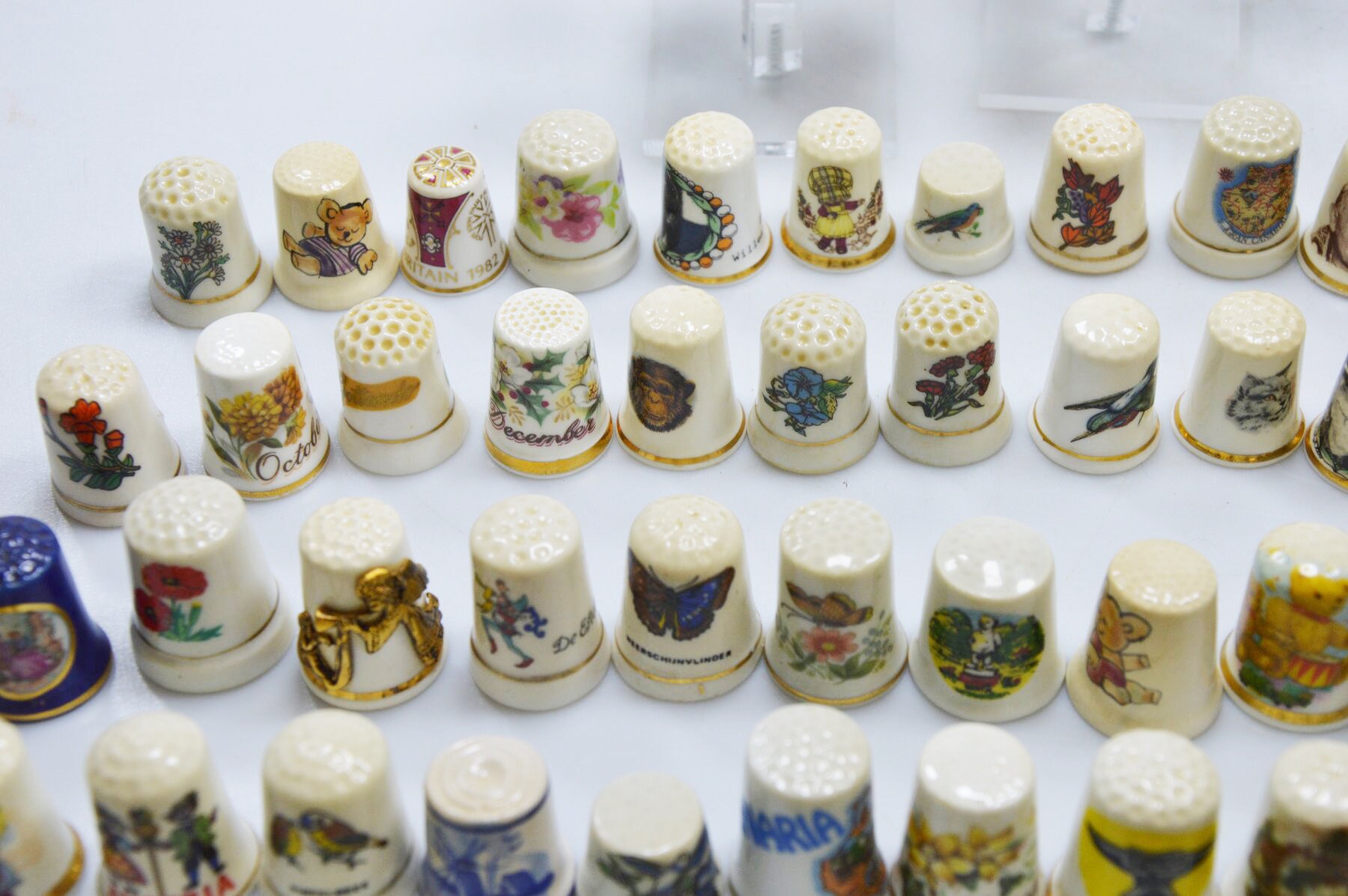 Porcelain Thimble Collection, 100 Pieces 1970-1980 Vintage - Etsy