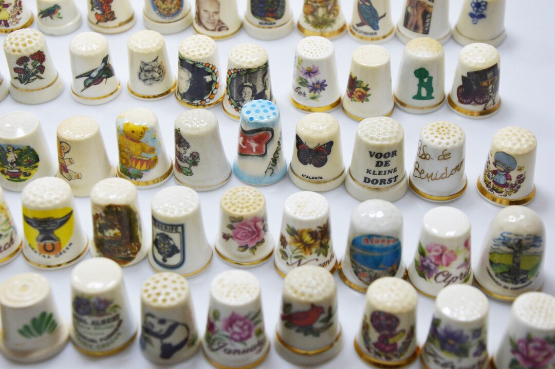 Collection of Porcelain Thimbles, 100 Pieces Vintage 1970-1980 - Etsy