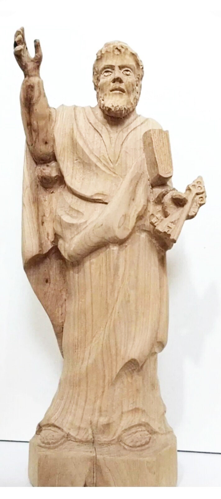 Sculpture of Saint Peter in Carved Wood - Etsy