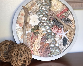 Seashell Butterfly, Seashell Collage Art, Seashell Shadowbox, Seashell ...