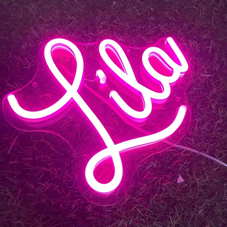 Pink Neon Sign LED Name Light | Aesthetic Custom Neon Pink Sign | Pink ...