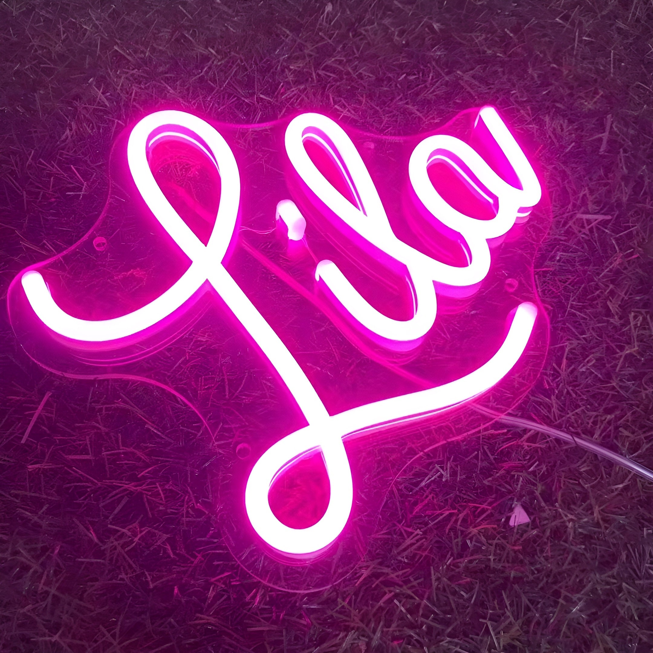 Pink Neon Sign LED Name Light Aesthetic Custom Neon Pink - Etsy