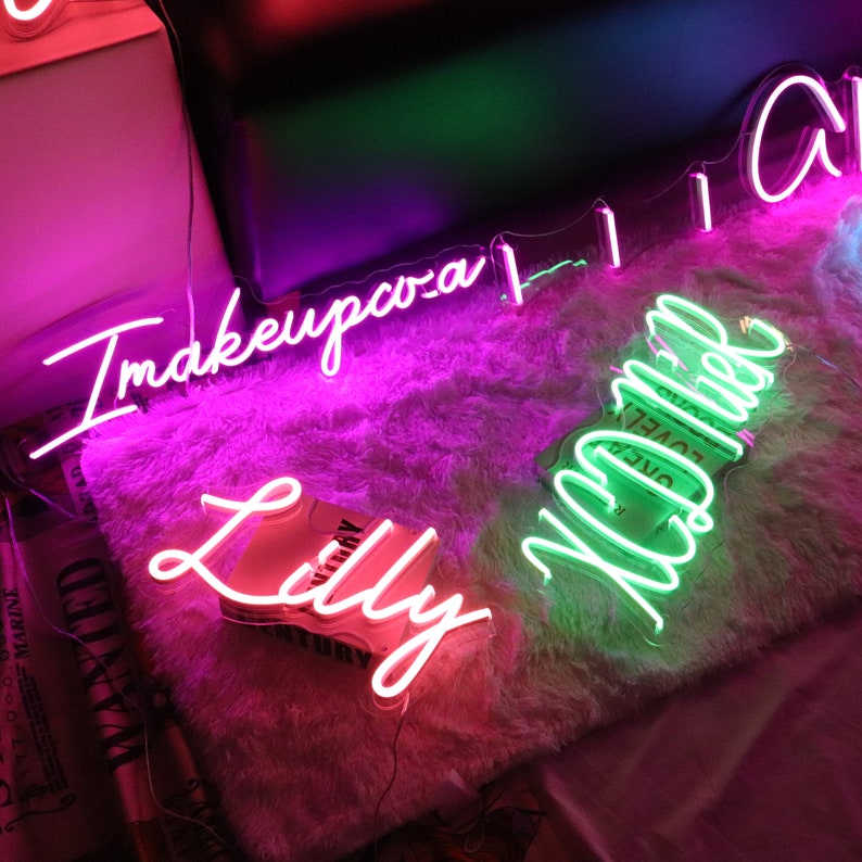 Custom Name Led Neon Sign Light Neon Name Sign Art Aesthetic Custom