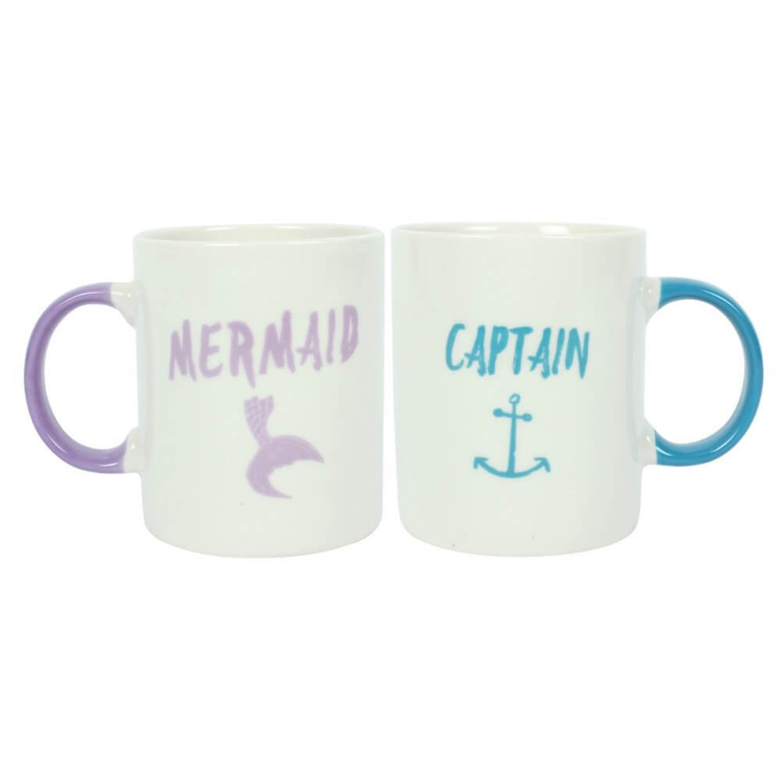 Mermaid & Captain Mug Set - Etsy