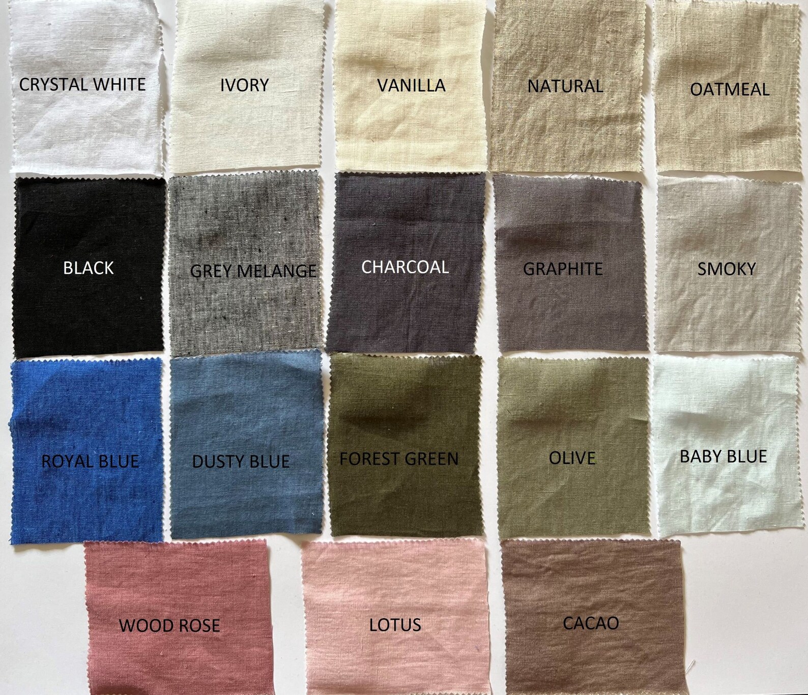 Linen Fabrics Swatches Set of Samples FREE SHIPPING Linen - Etsy