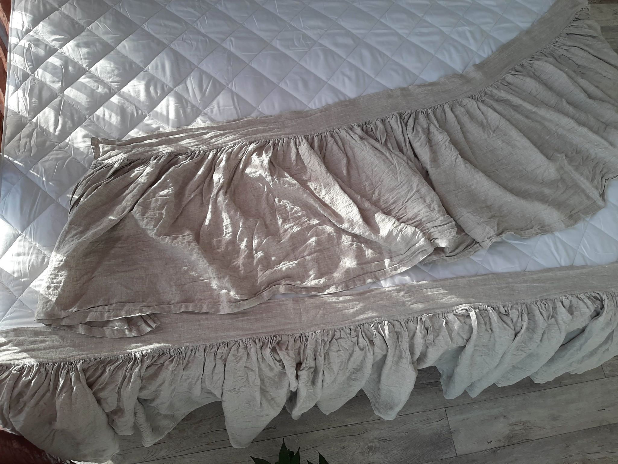 Linen Dust Ruffles for the Mattress. Linen Bed Skirt. Bed - Etsy