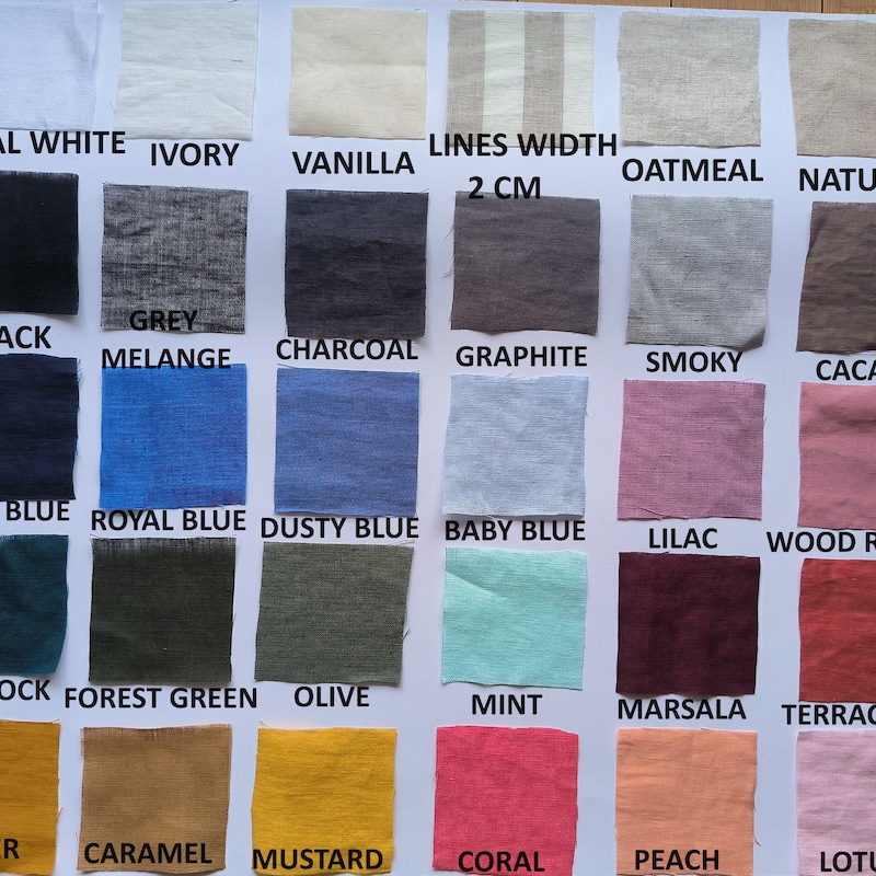 Linen Fabric Samples - Etsy
