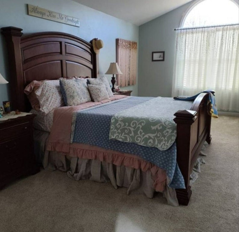 Linen Dust Ruffles for the Mattress. Linen Bed Skirt. Bed - Etsy