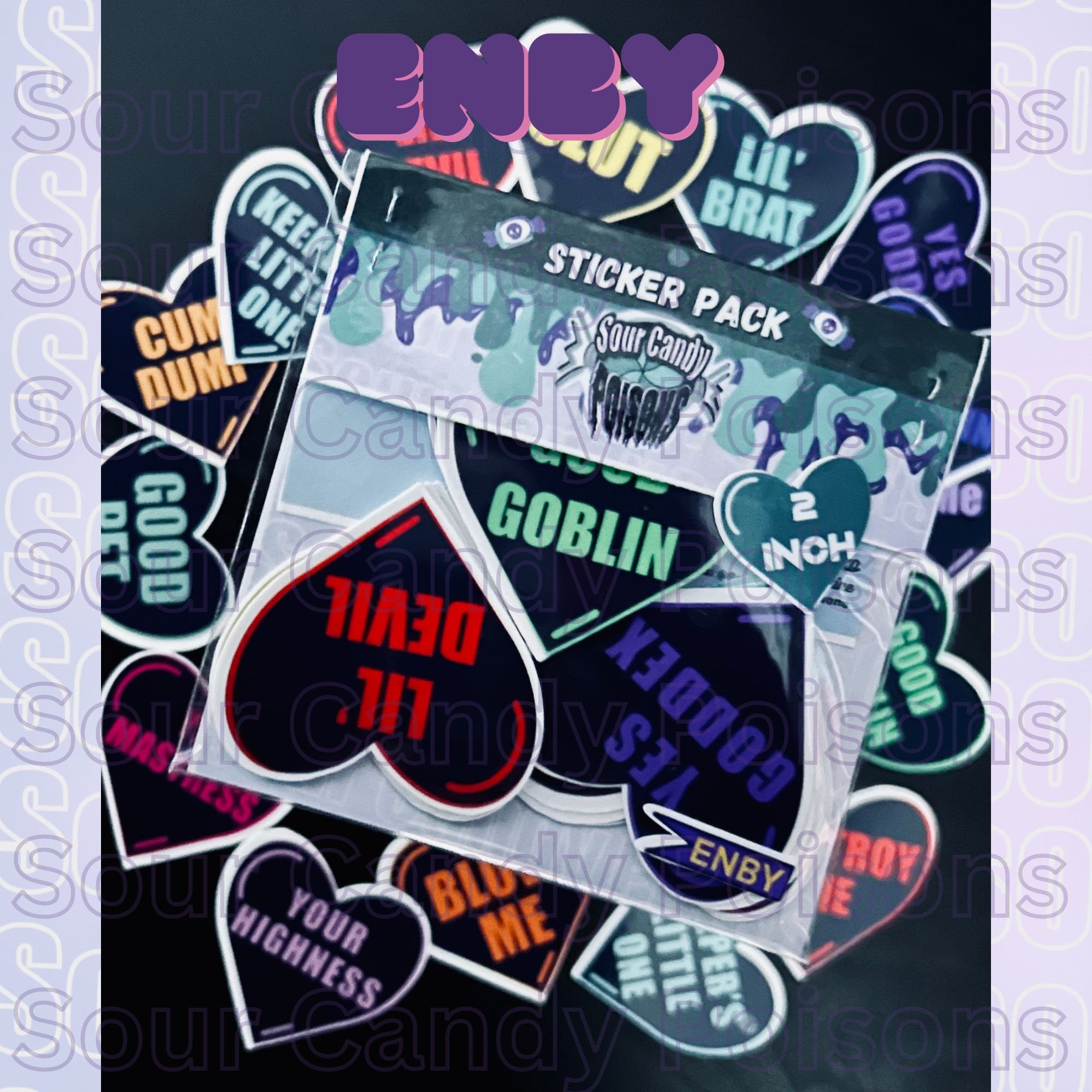 15 Sticker Pack: Kink Heart, ENBY, Femme, Masc, Water Bottle Stickers ...