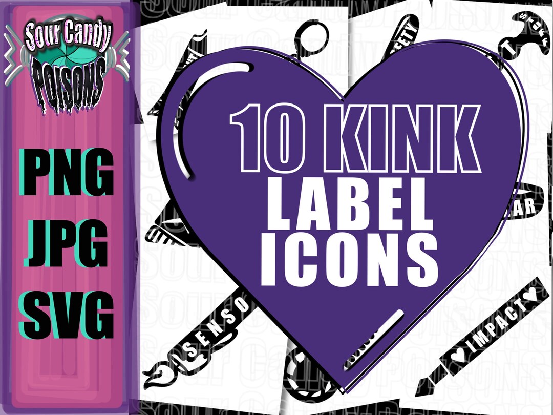 Digital Download: Kink/bdsm Labels, Kink Icons, Bdsm Clipart, Hand ...