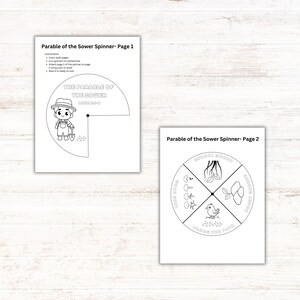 Parable of the Sower Bible Worksheets: Kids Sunday School (PDF Pattern ...
