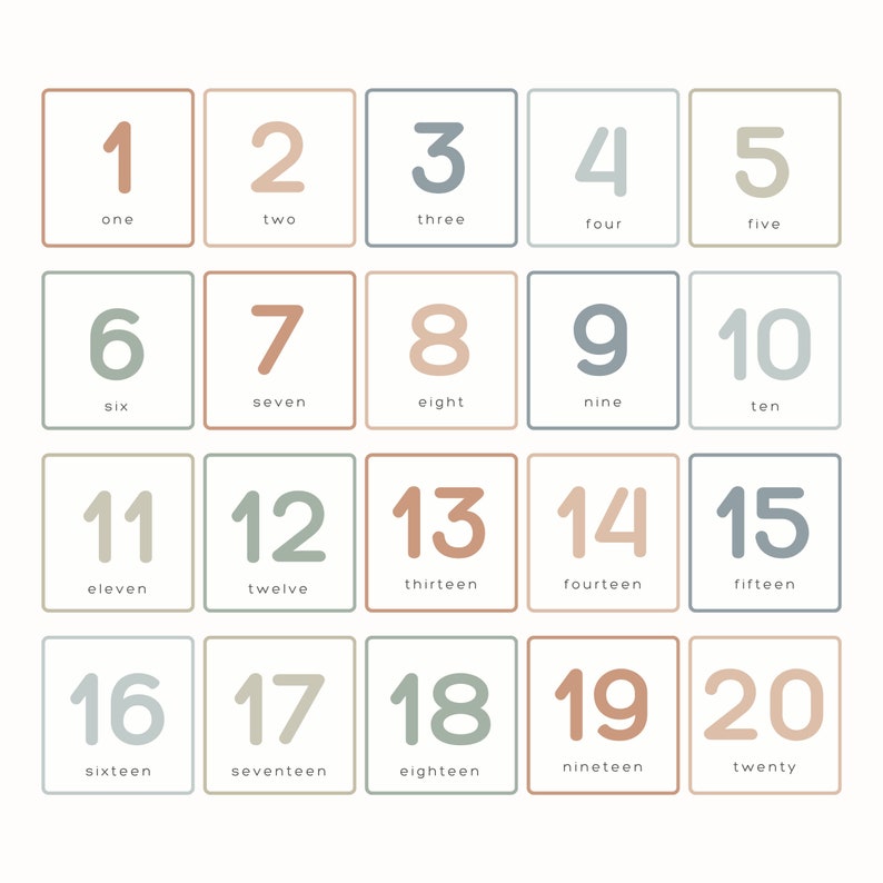 Printable Numbers Flashcards, Preschool Numbers Cards, Numbers ...