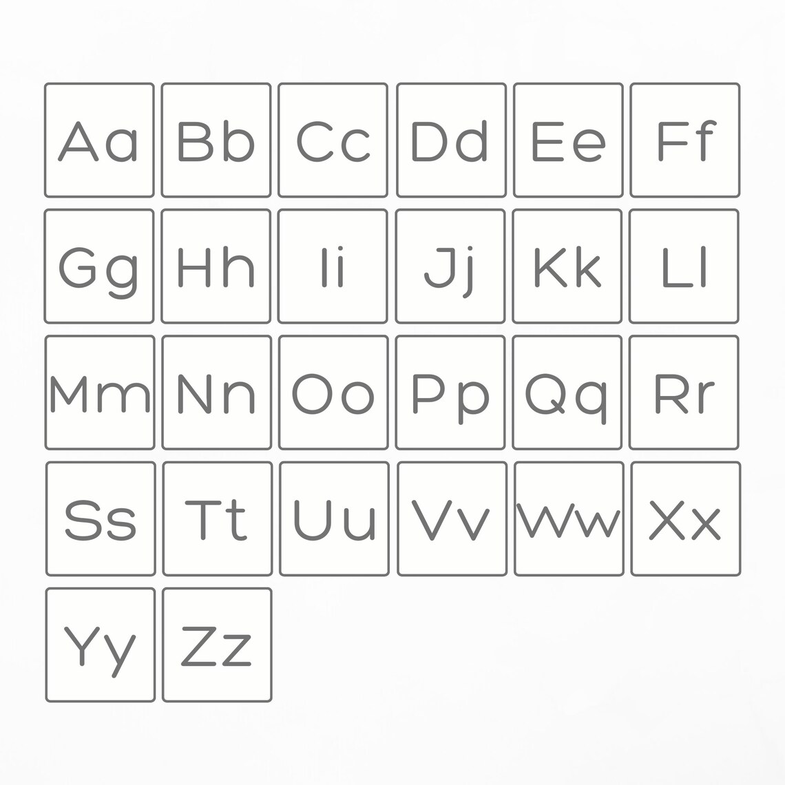 Minimalist Alphabet Flashcards: ABC Cards for Preschool (digital ...