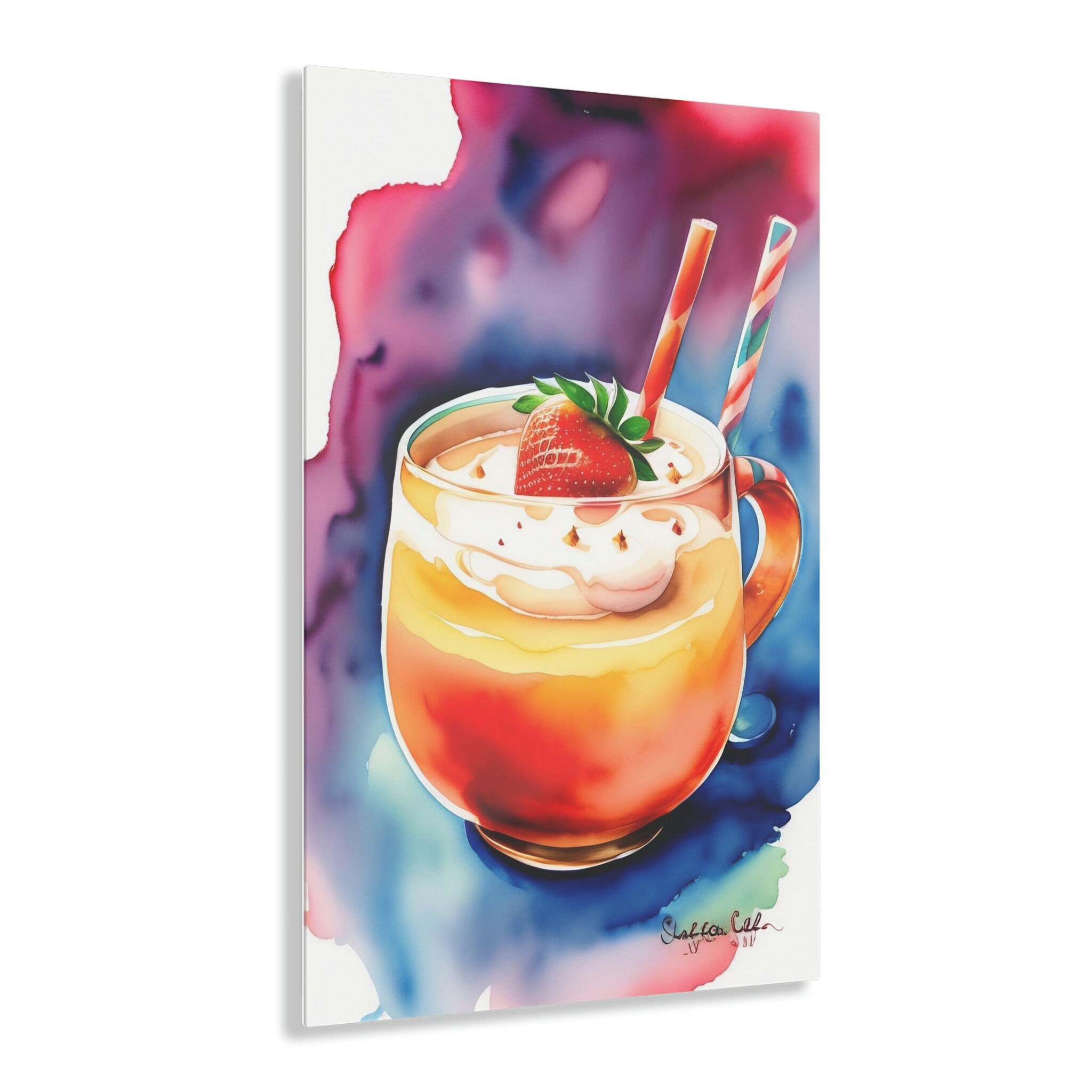 Kitchen Wall Art Brighten up the Kitchen Strawberry Smoothie Wall Decor ...