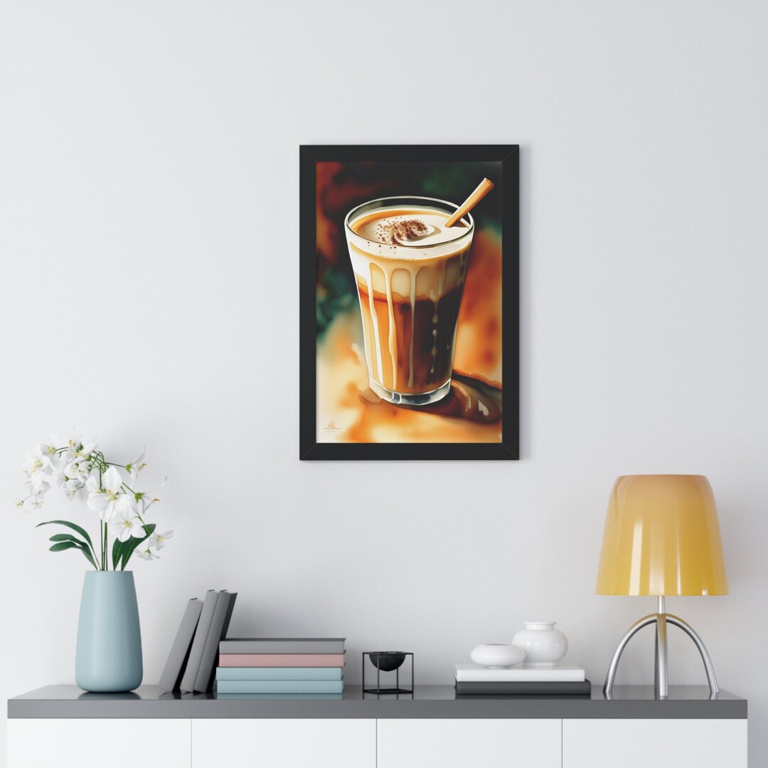 Coffee Cup Wall Decor Coffee Kitchen Art Coffee Watercolor Painting ...