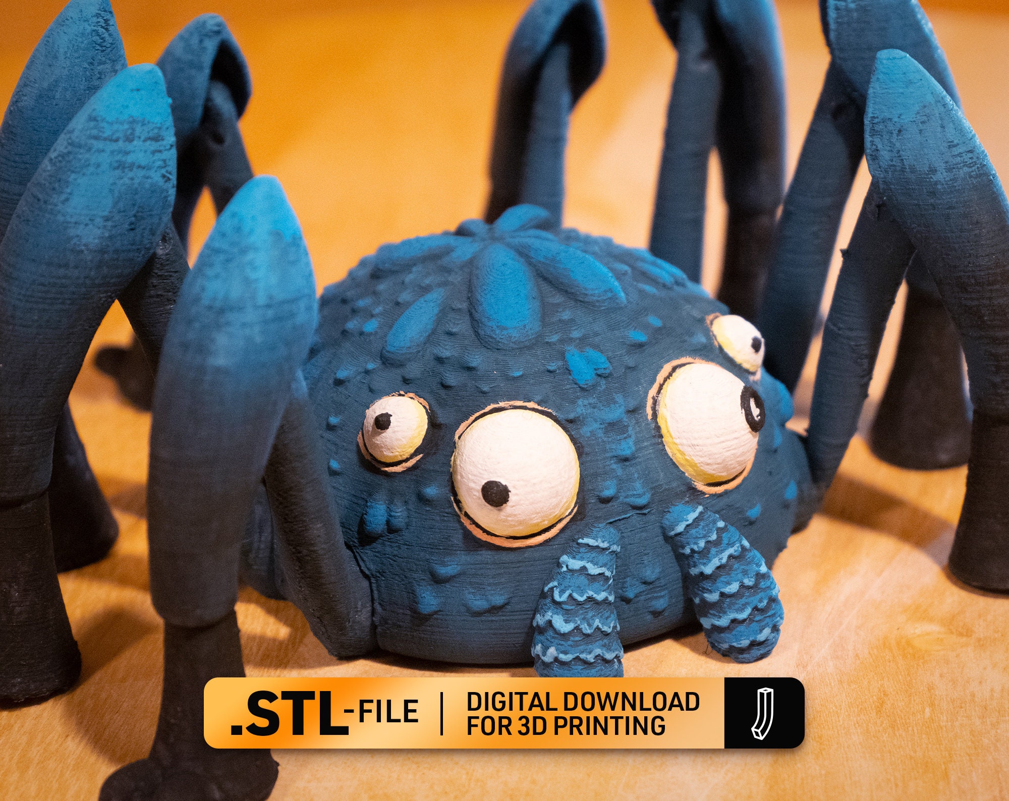 Articulated Crazy Spider Toy - STL File for 3D Printing - Flexi Fidget ...