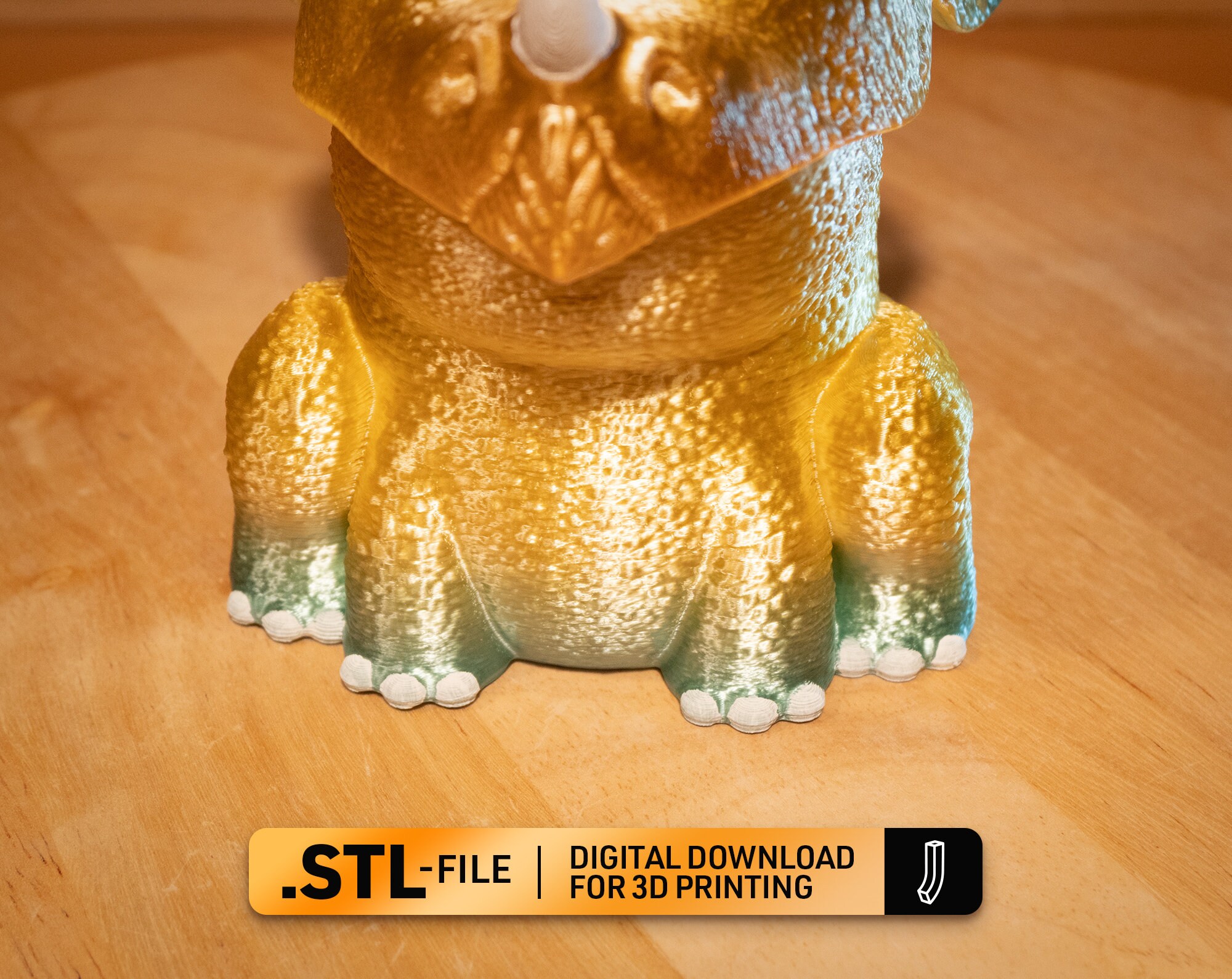 Cute Dino Desk Pot, Pencil Case, Triceratops - STL File for 3D Printing ...