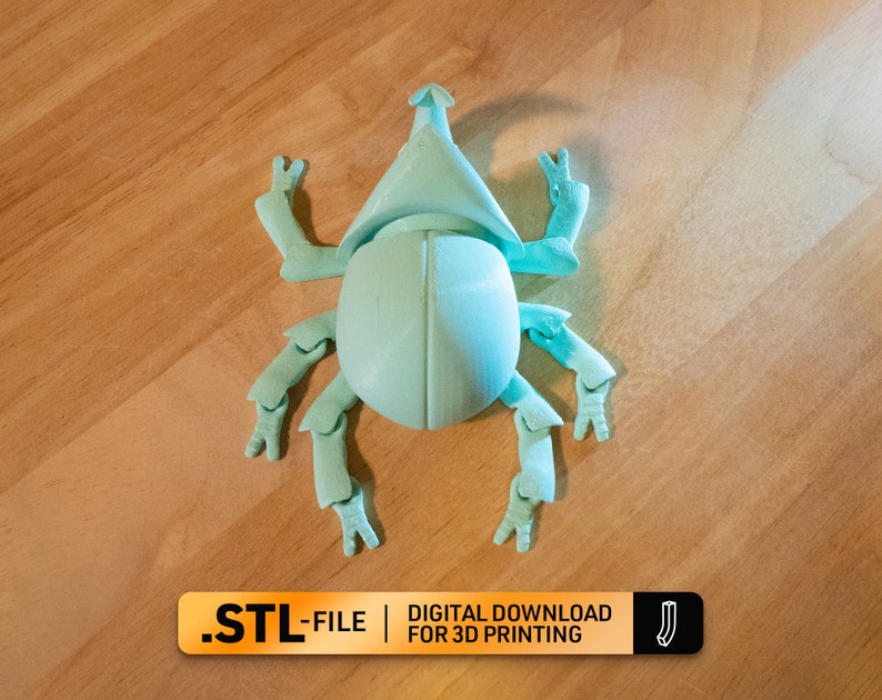 Articulated Rhino Beetle, Insect Toy - STL File for 3D Printing - Etsy