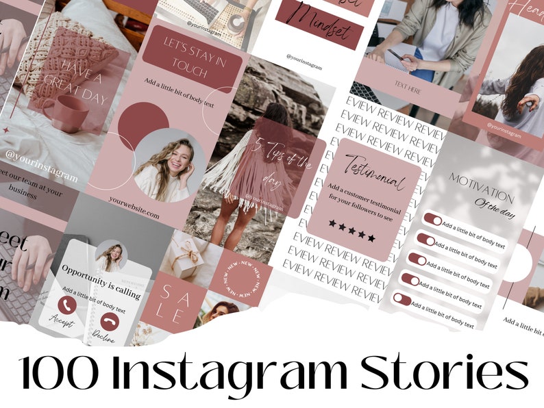 Pink Instagram Post Template Engaging Instagram Posts and - Etsy