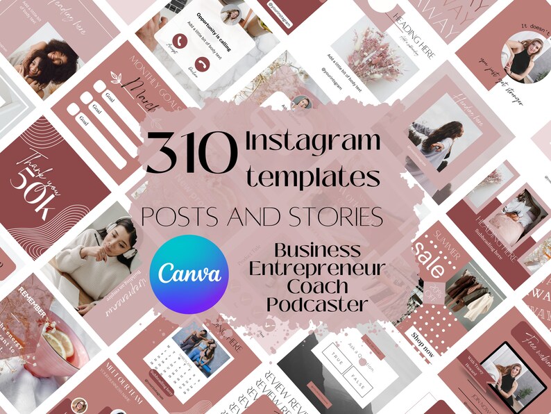 Pink Instagram Post Template Engaging Instagram Posts and - Etsy