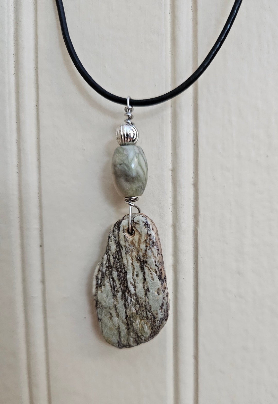 Unique River Rock Necklace. 10 in Length - Etsy