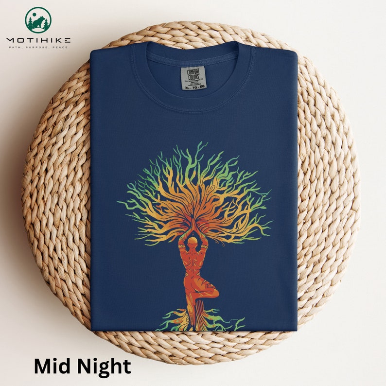 Tree of Life Yoga Pose T-shirt, Spiritual Yoga Tee, Nature Inspired ...