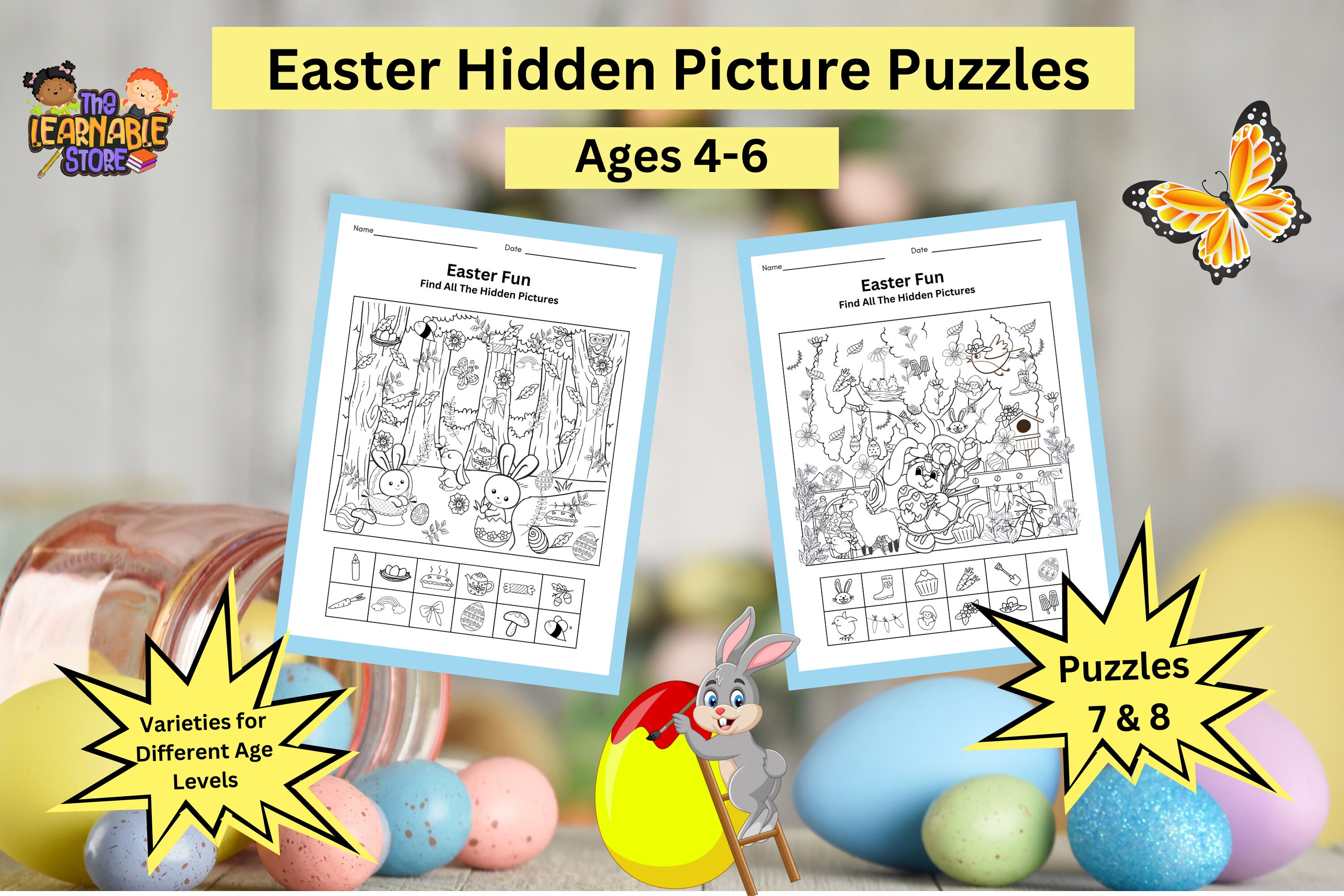 Easter Search and Find Pages for Kids | 8 Print Ready PDF I Spy Games ...