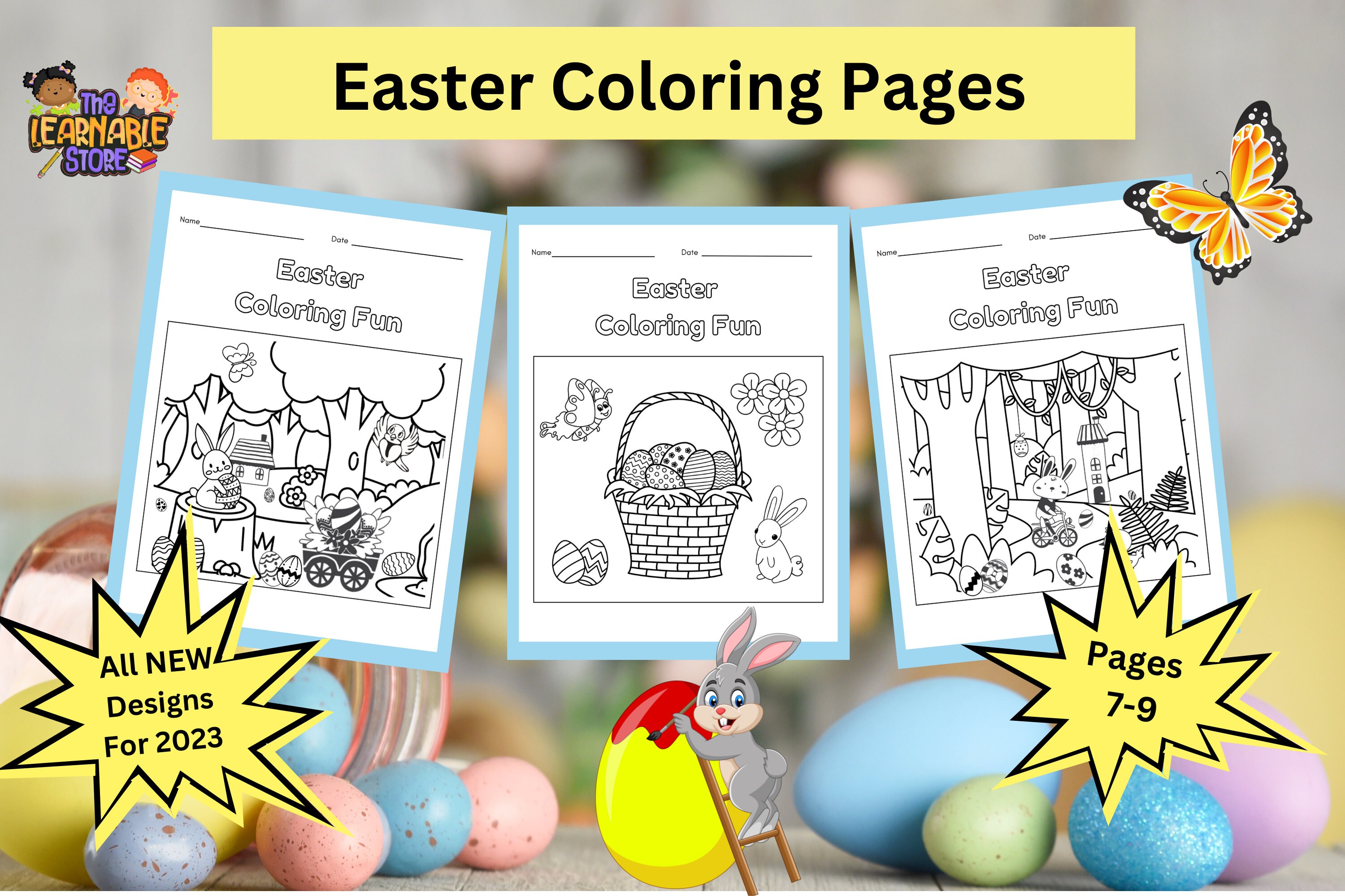 Easter Coloring Pages for Kids | 10 Print Ready Pdf’s Ready to Color ...