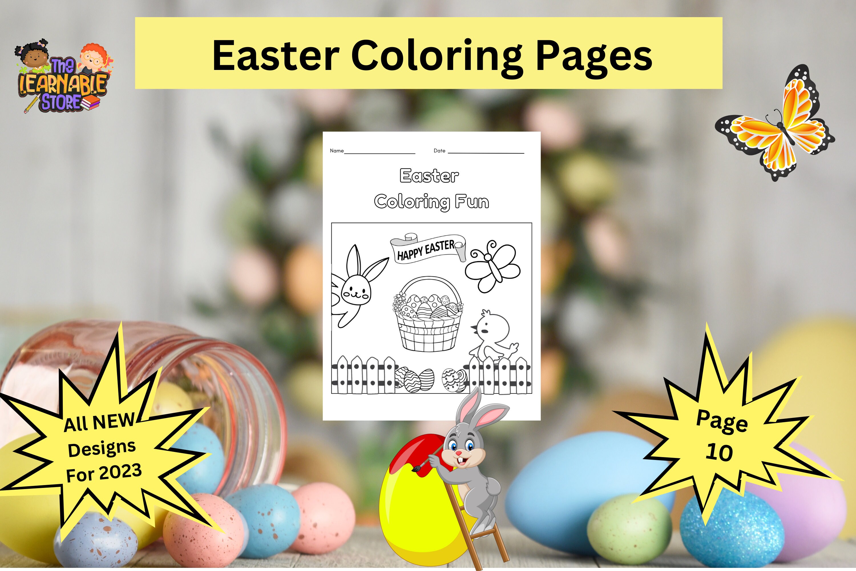 Easter Coloring Pages for Kids | 10 Print Ready Pdf’s Ready to Color ...
