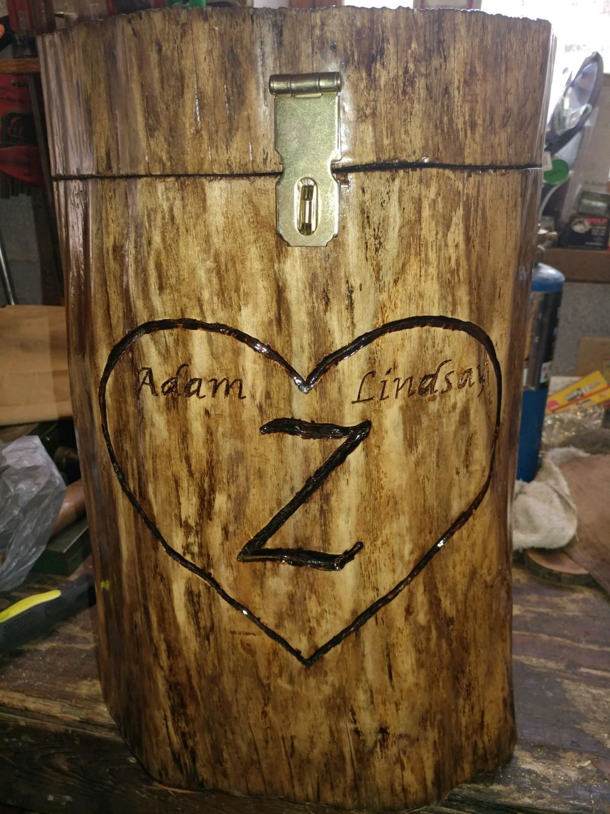 Custom Log Card Box by Rustic's - Etsy