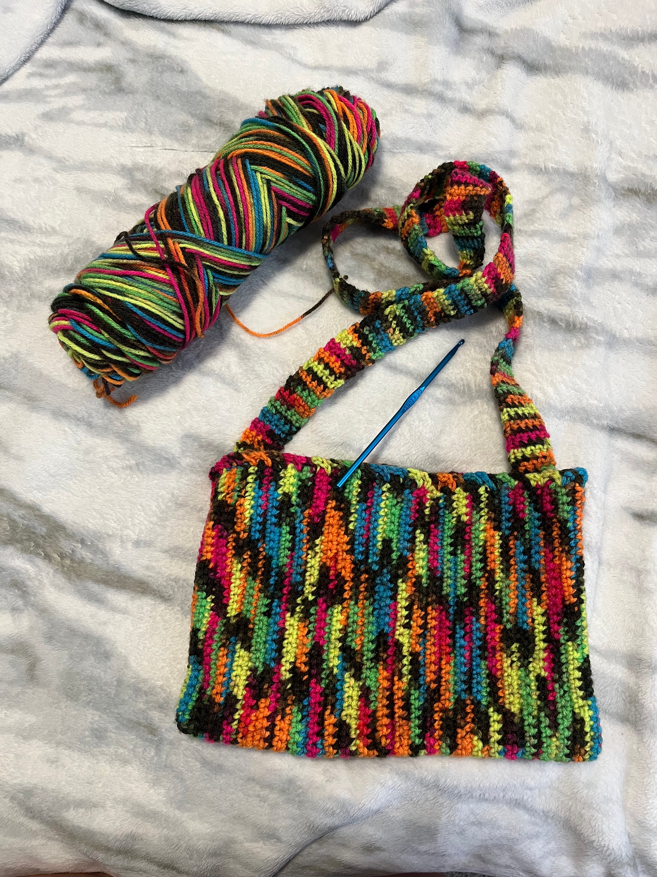 Multi-color Crochet Bag - Etsy