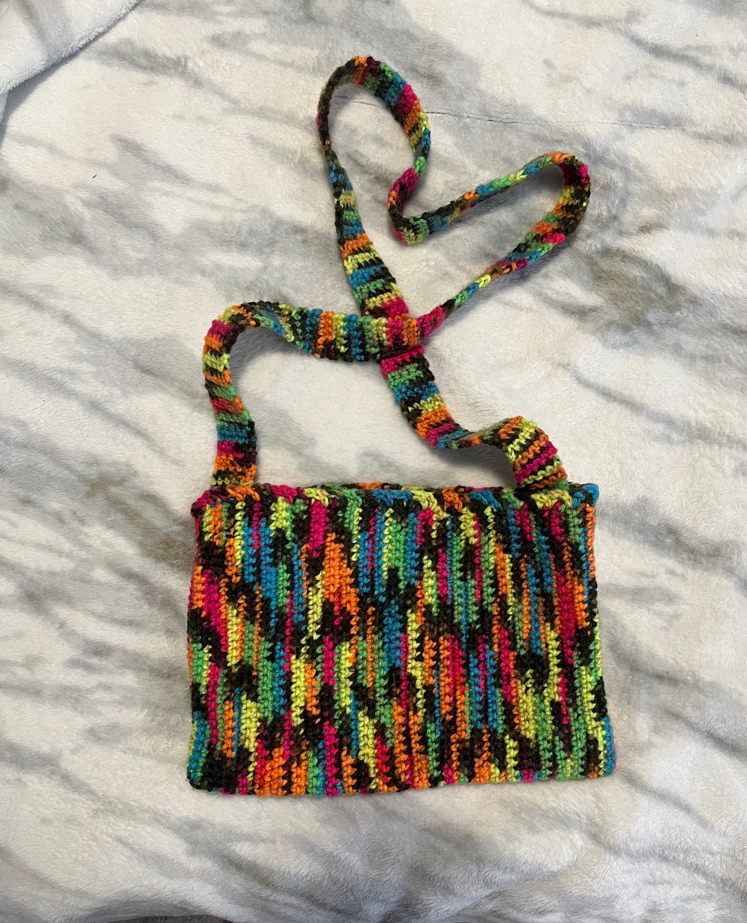 Multi-color Crochet Bag - Etsy