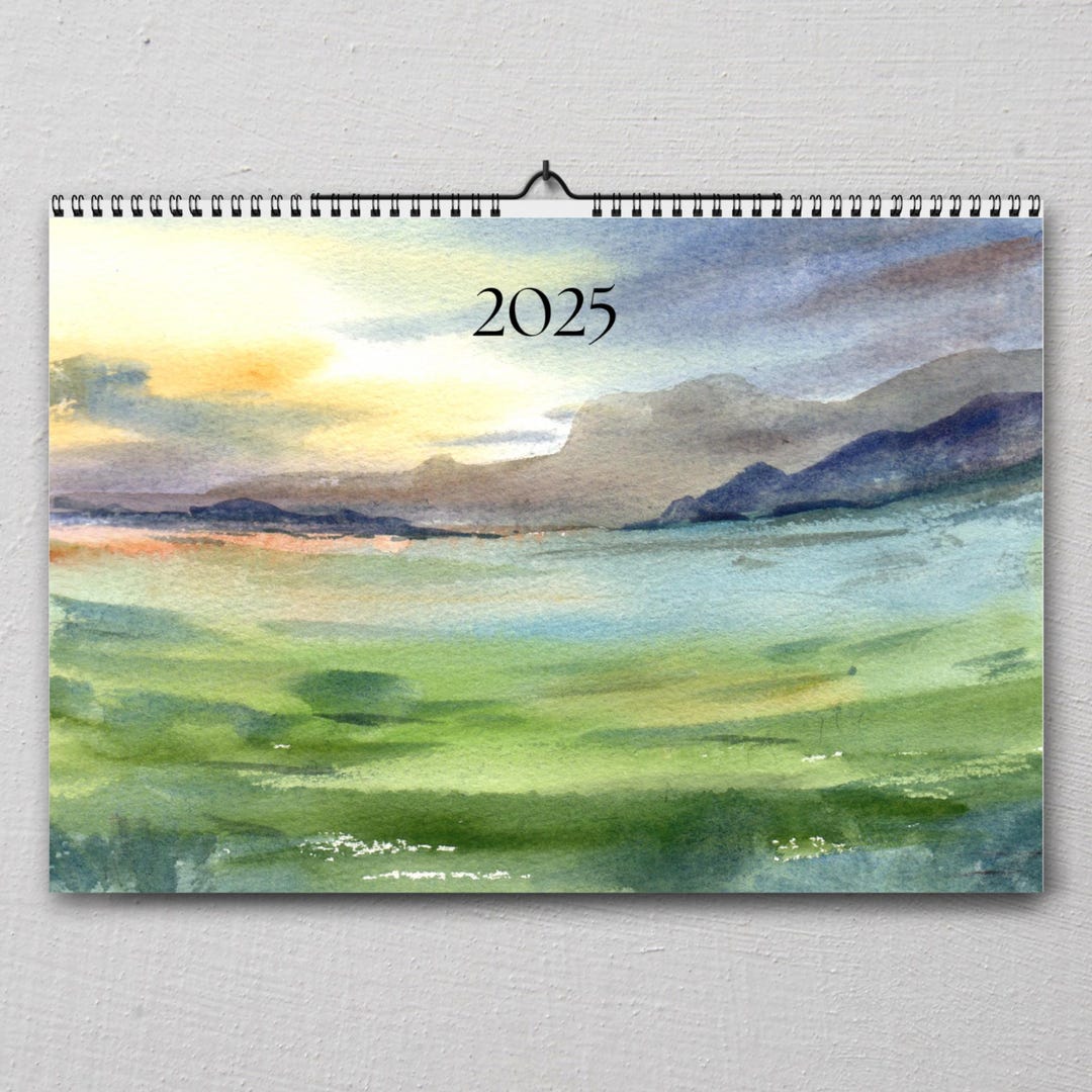 Landscape Calendar 2025 | Watercolor Landscapes | Calendar A4 or A5 ...