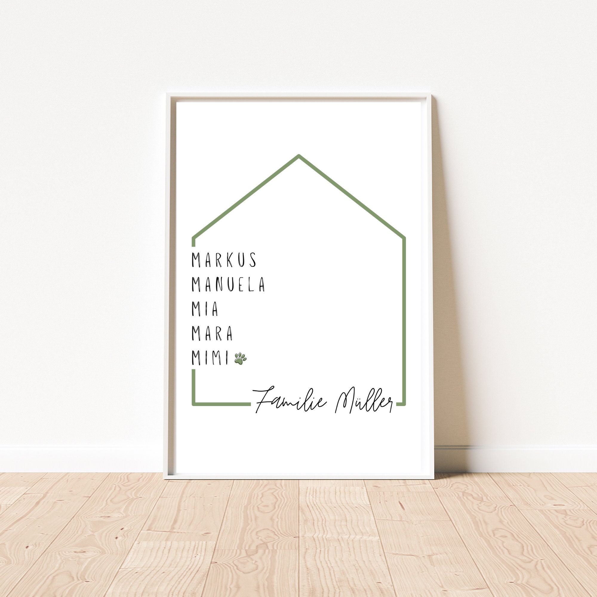 Personalized Family Poster With Name Gift Idea Family Poster ...