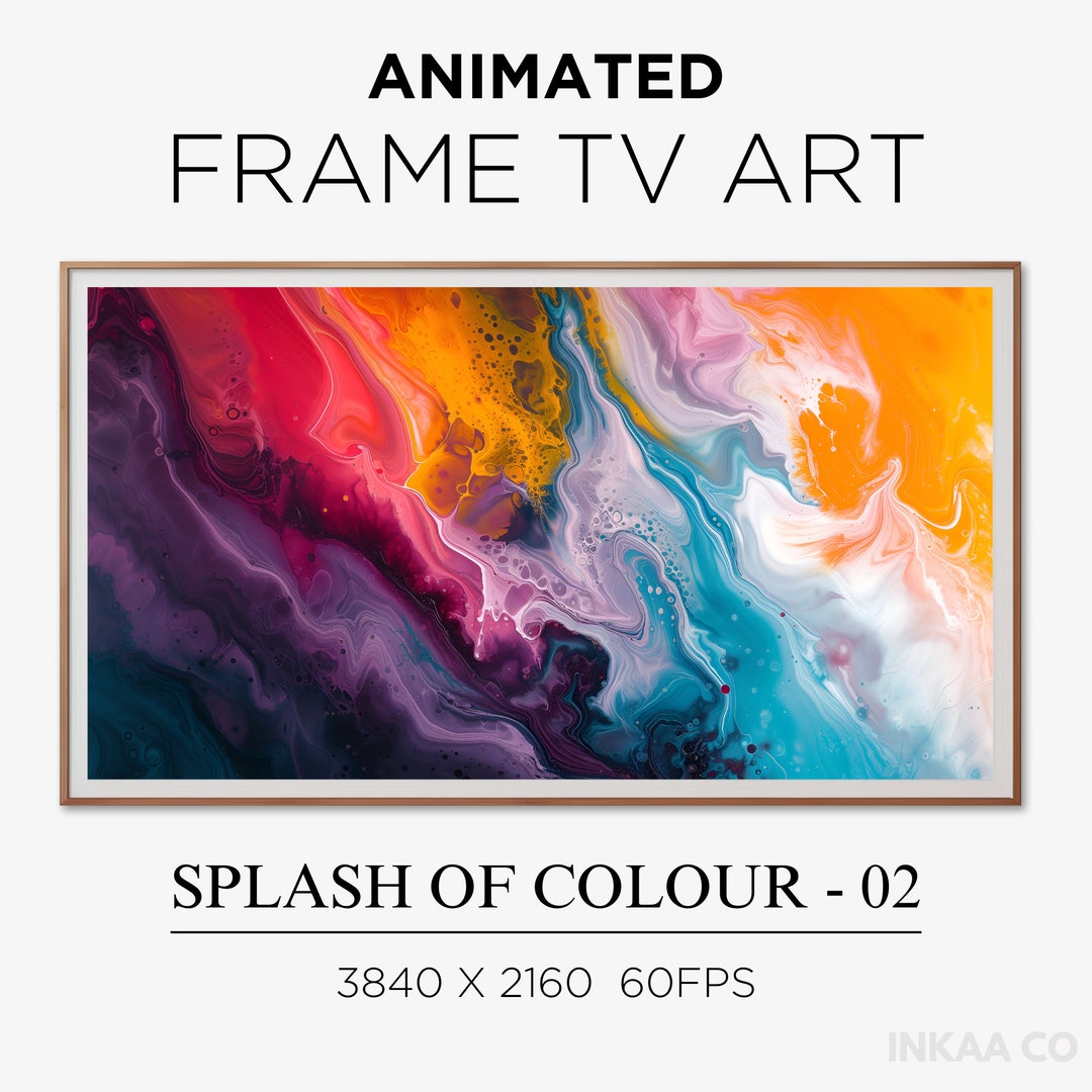 Animated Dynamic Splash of Colour 02 Samsung Frame TV Art Motion 4K ...
