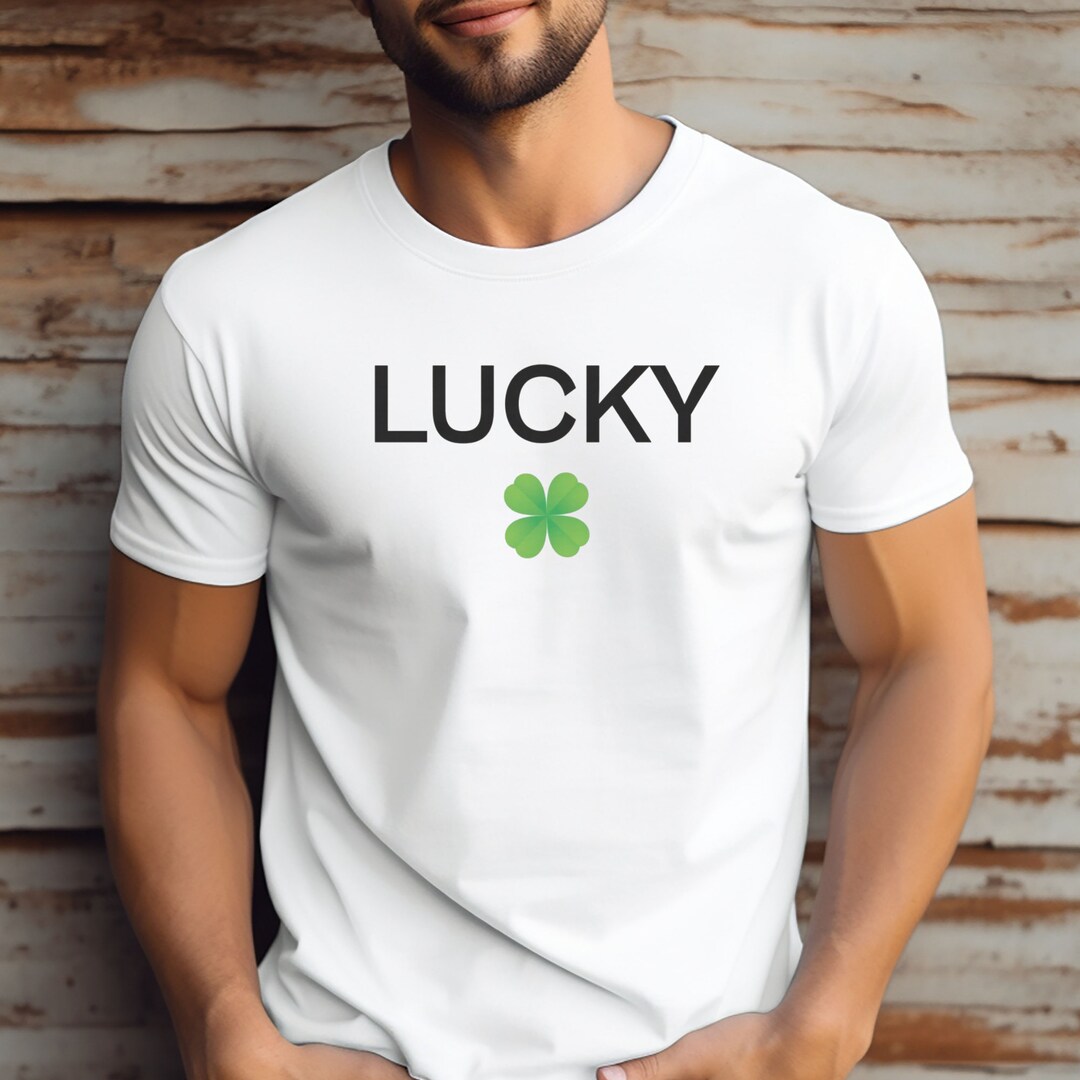 Lucky Clover Graphic T-shirt - Unisex Casual Tee for Fortune-seeking Style Lucky 4 Leaf Clover ...