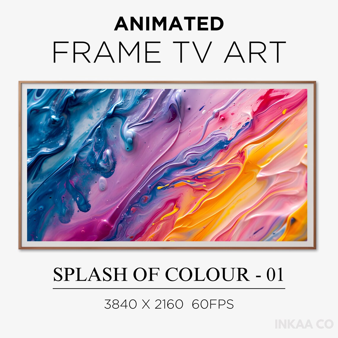Animated Dynamic Splash of Colour 01 Samsung Frame TV Art Motion 4K ...