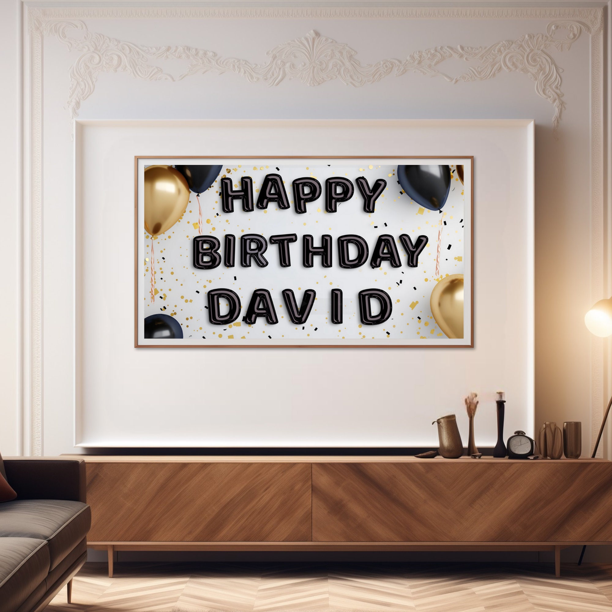 Personalised Animated Happy Birthday "name" Samsung Frame TV Art Motion ...