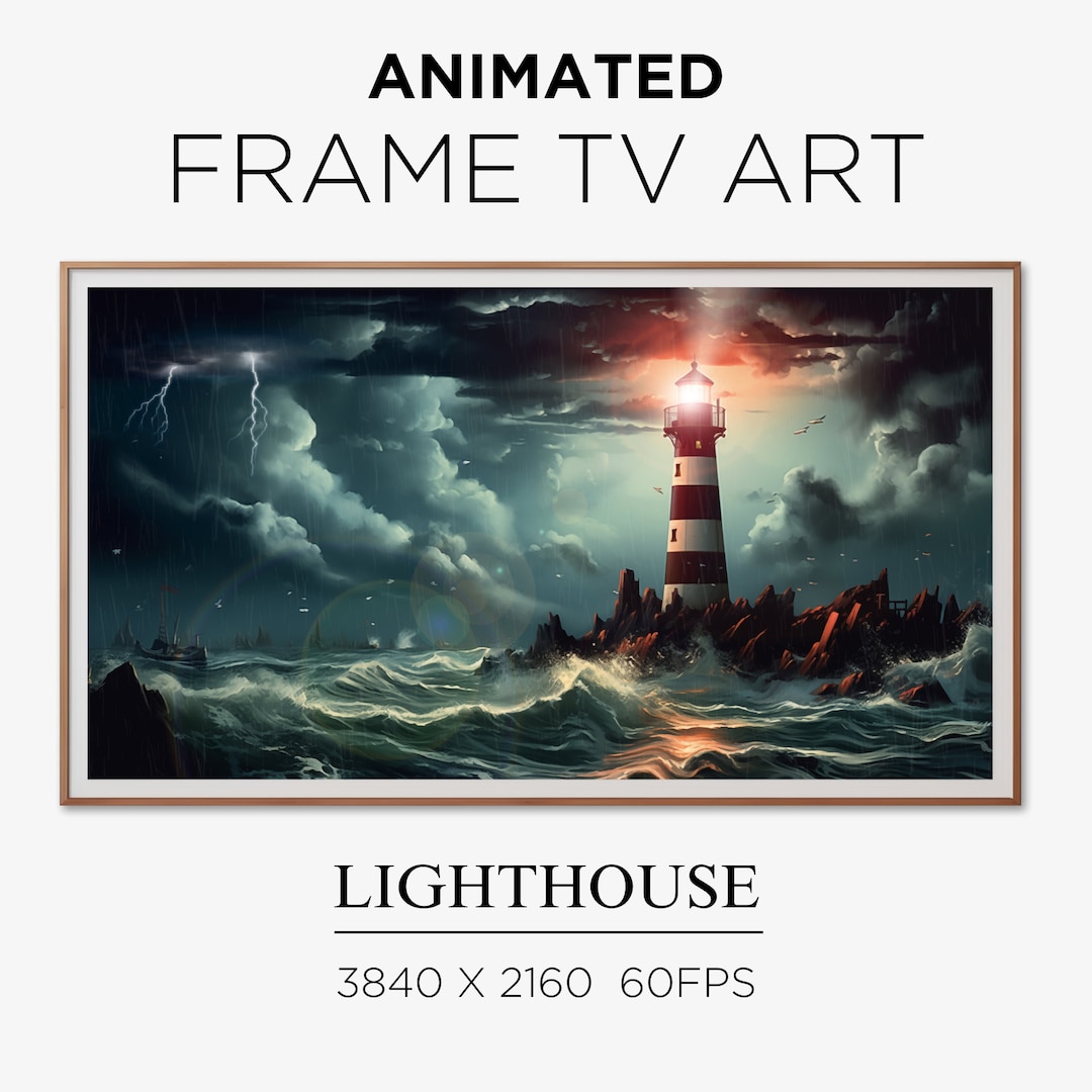 Animated Samsung Frame TV Art Motion 4K Wallpaper Lighthouse Seascape ...
