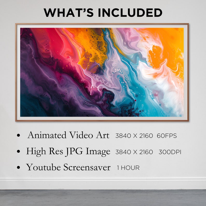 Animated Dynamic Splash of Colour 02 Samsung Frame TV Art Motion 4K ...