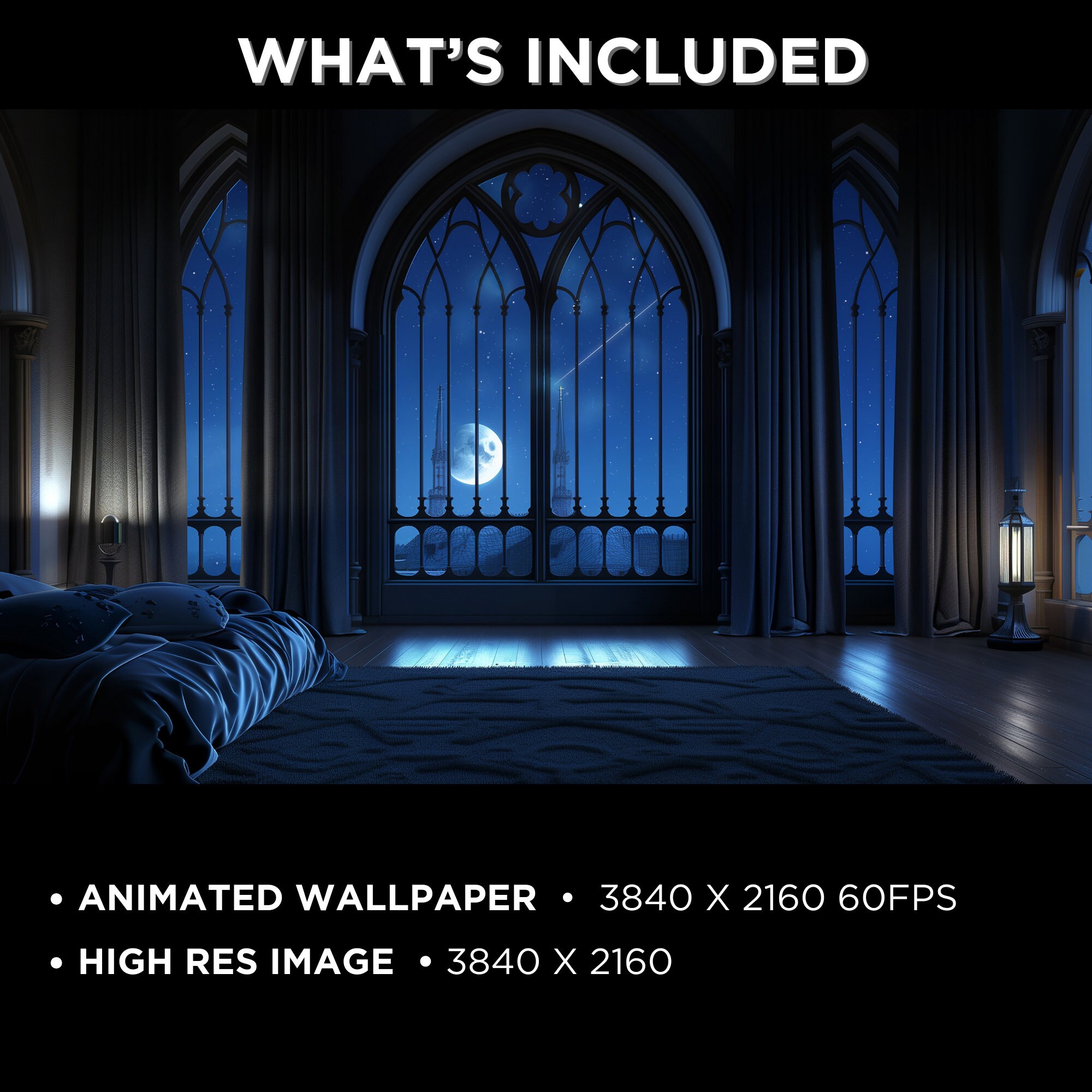 Stream Animated Live Starry Night Chamber Background Wallpaper Rain ...