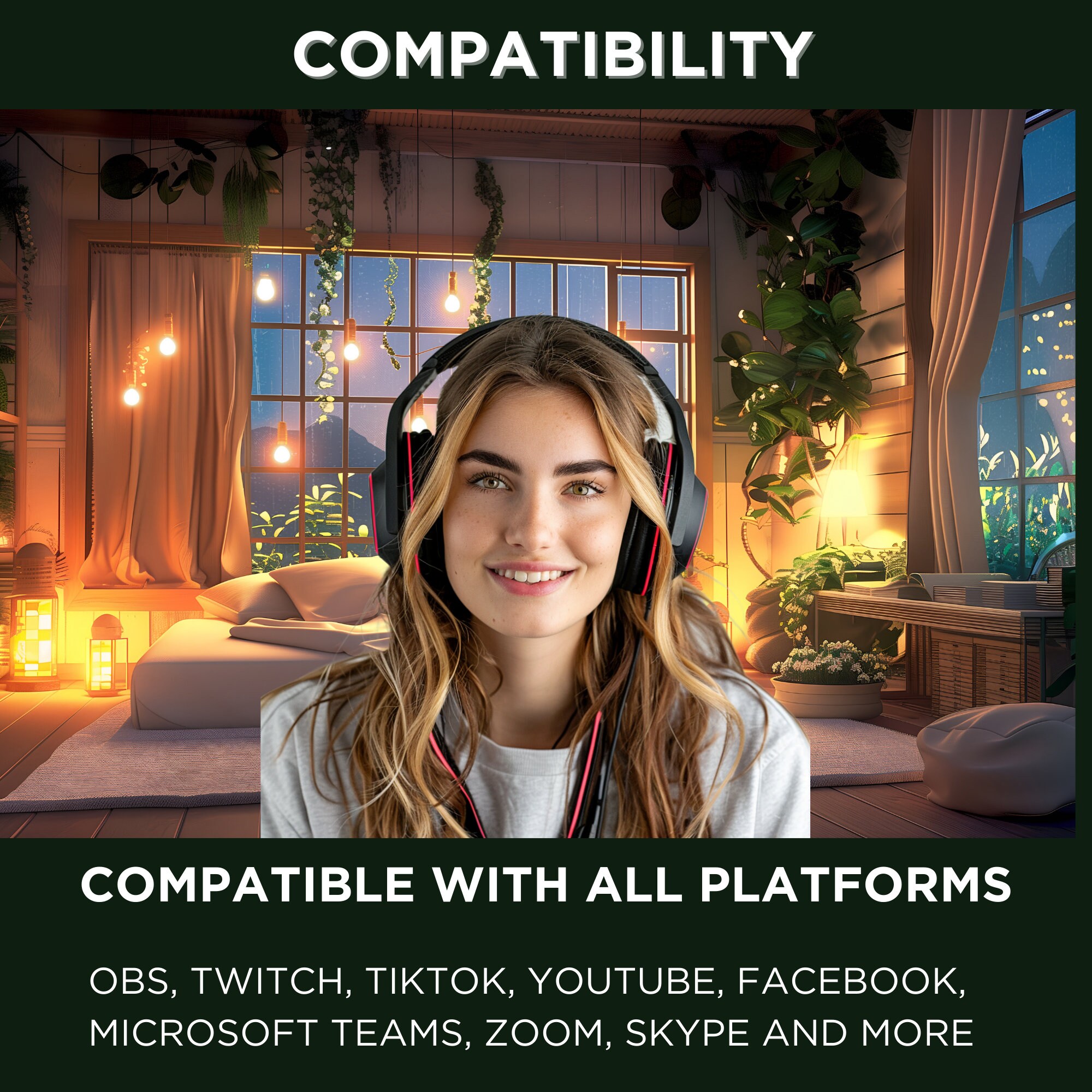 Stream Animated Live Luminary Loft Background Wallpaper Rain & Mood ...